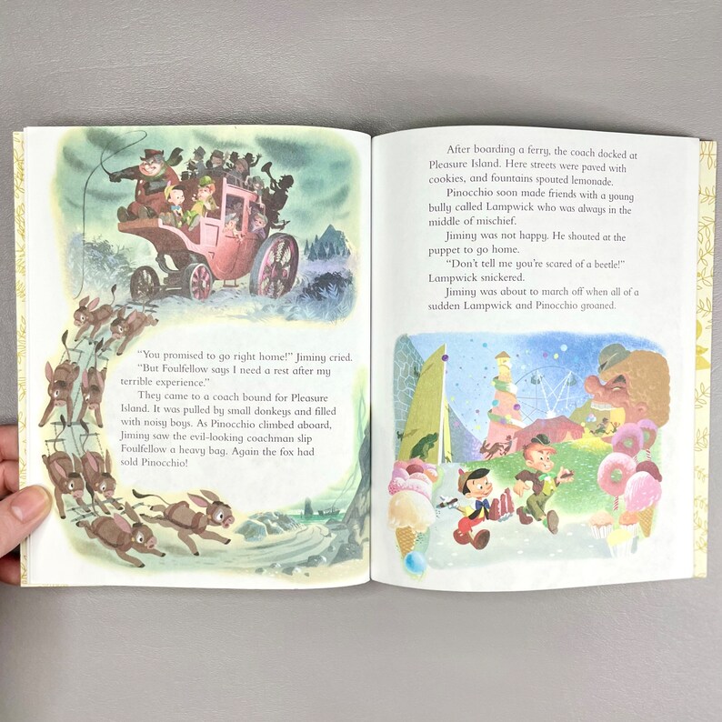 Vintage 1953 Little Golden Book “pinocchio” Walt Disney’s First Edition ...