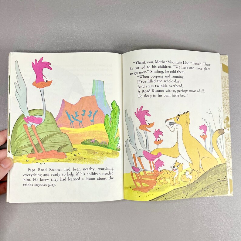 Vintage 1974 Little Golden Book: the Road Runner, A Very Scary Lesson ...
