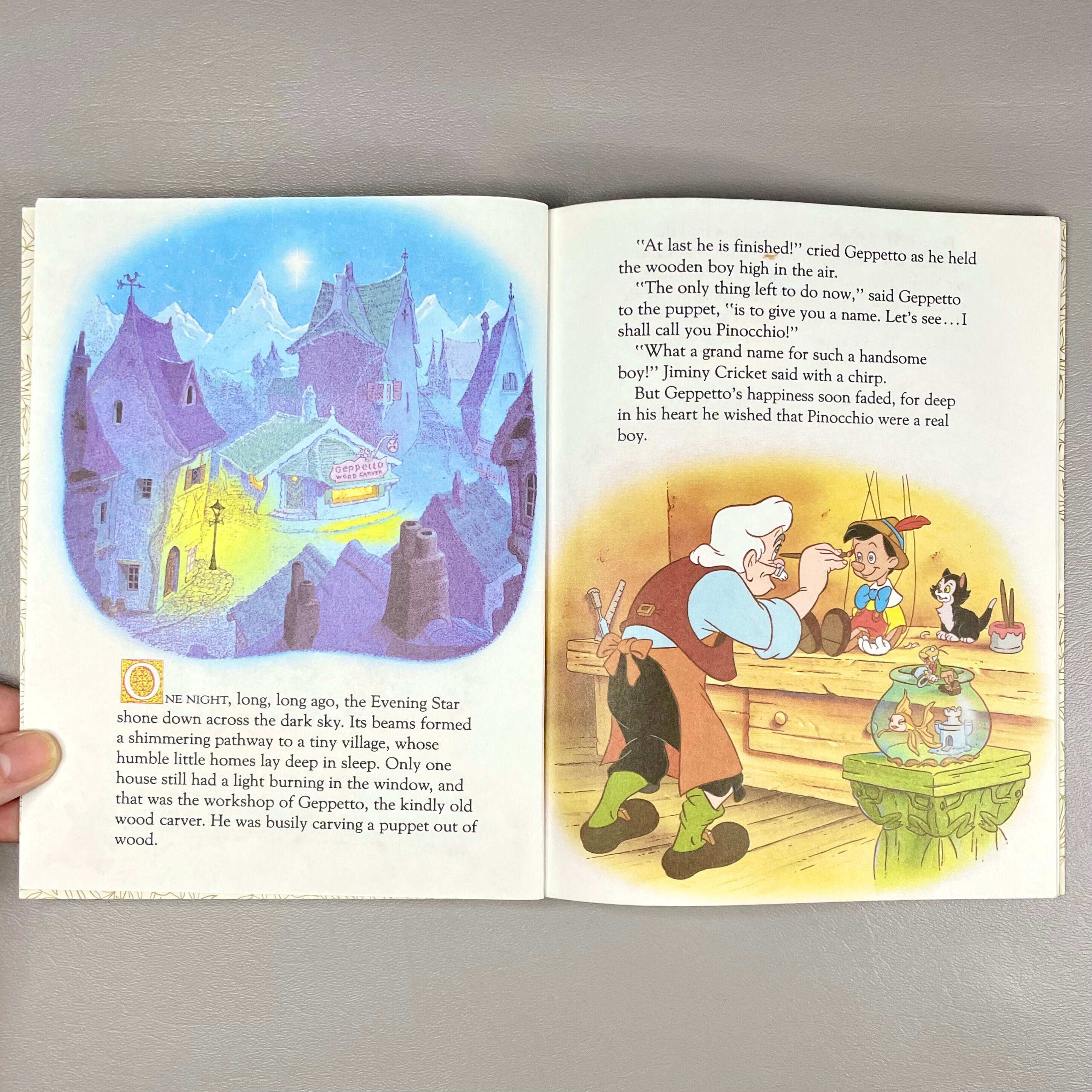 Vintage 1990 Little Golden Book Pinocchio, Walt Disney's Hardcover - Etsy