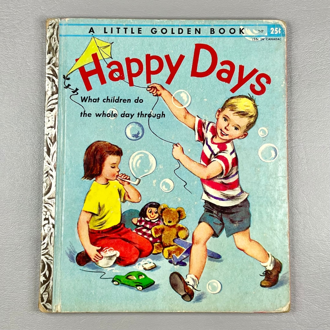 Vintage 1955 Little Golden Book: Happy Days Children's Story - Etsy