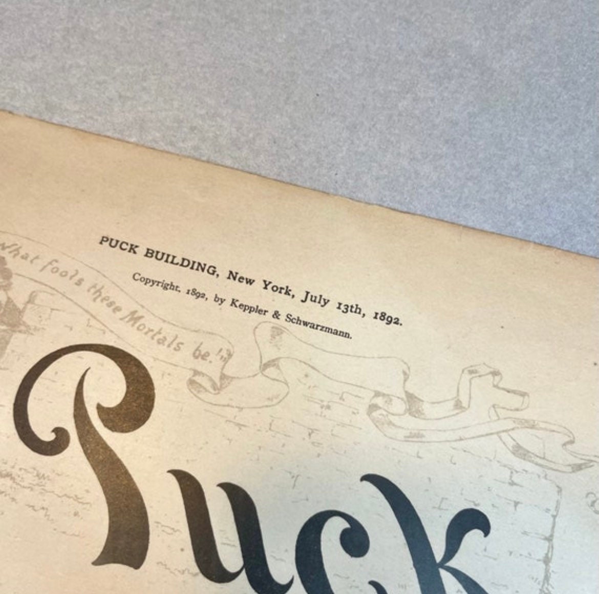 Antique 1892 Puck Paper Magazine July, Political Posters Journal, Over ...