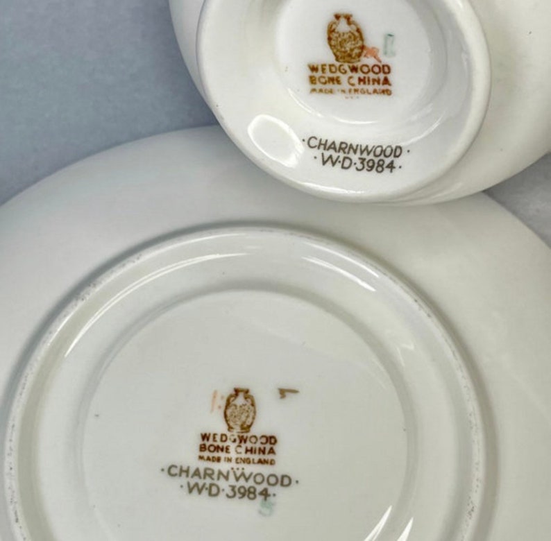 Vintage Wedgwood Charnwood Teacup and Saucer Set: England Bone China ...