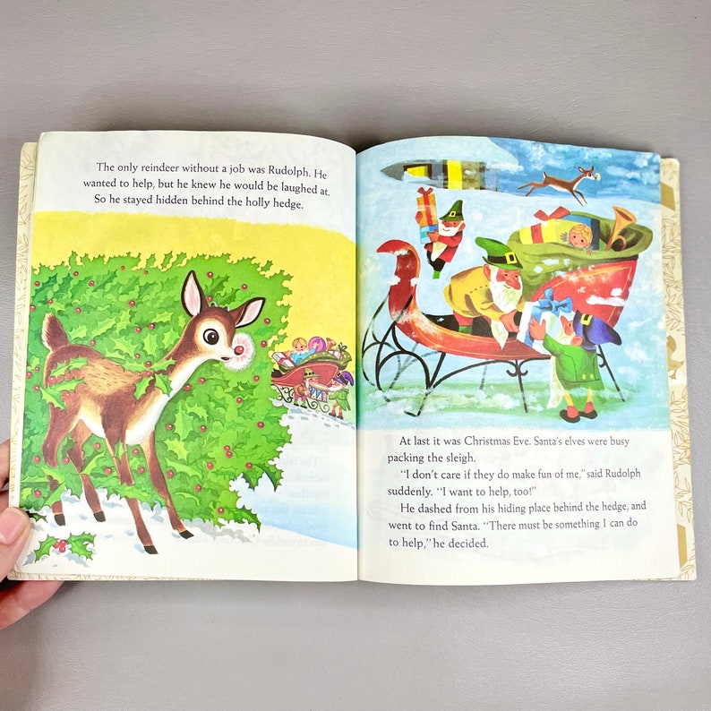 Vintage 1985 Little Golden Book: Rudolph the Red-nosed Reindeer - Etsy