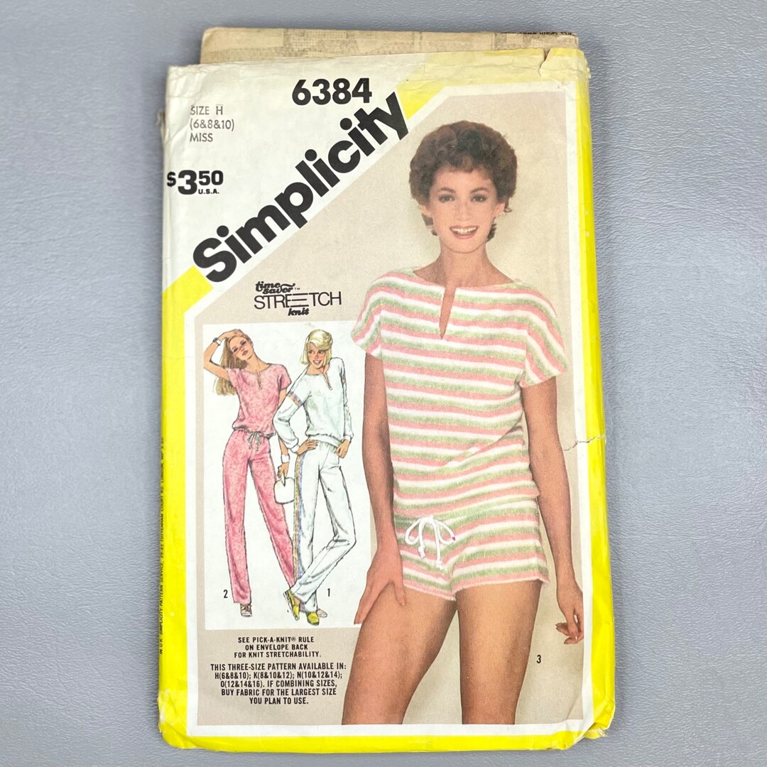 Vintage 1983 Simplicity Sewing Pattern 6384: Misses' Top, Pants ...