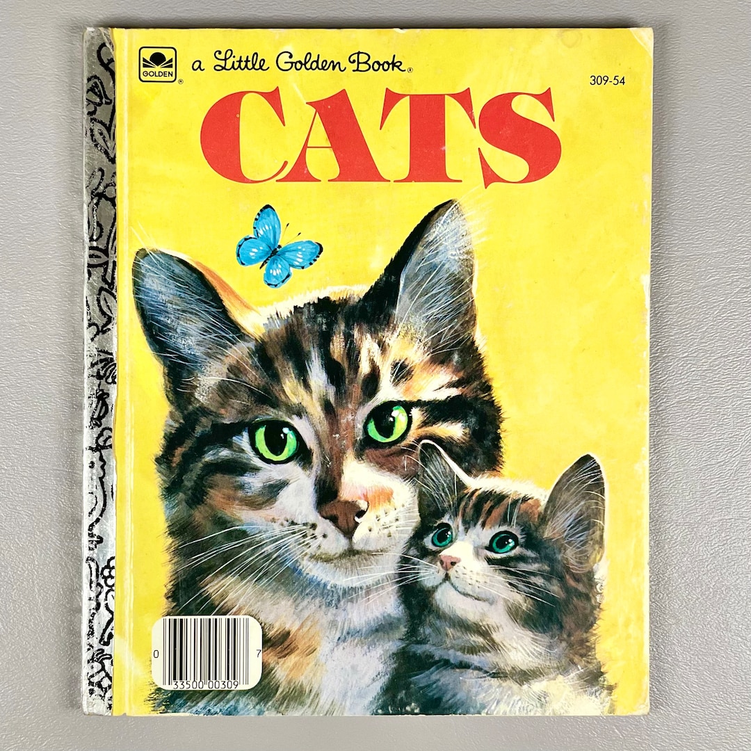 Vintage 1976 Little Golden Book cats, Hardcover Paper Childrens ...