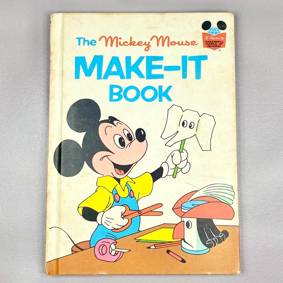 Vintage Book 1974 “mickey Mouse Make-it Book” Disney’s Wonderful World ...