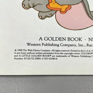 Vintage 1988 Dumbo Little Golden Book: Walt Disney's Hardcover - Etsy