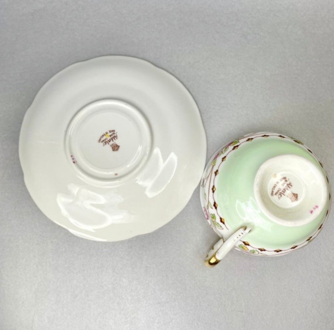 Vintage Adderley England Bone China Teacup and Saucer, Pink Flowers ...