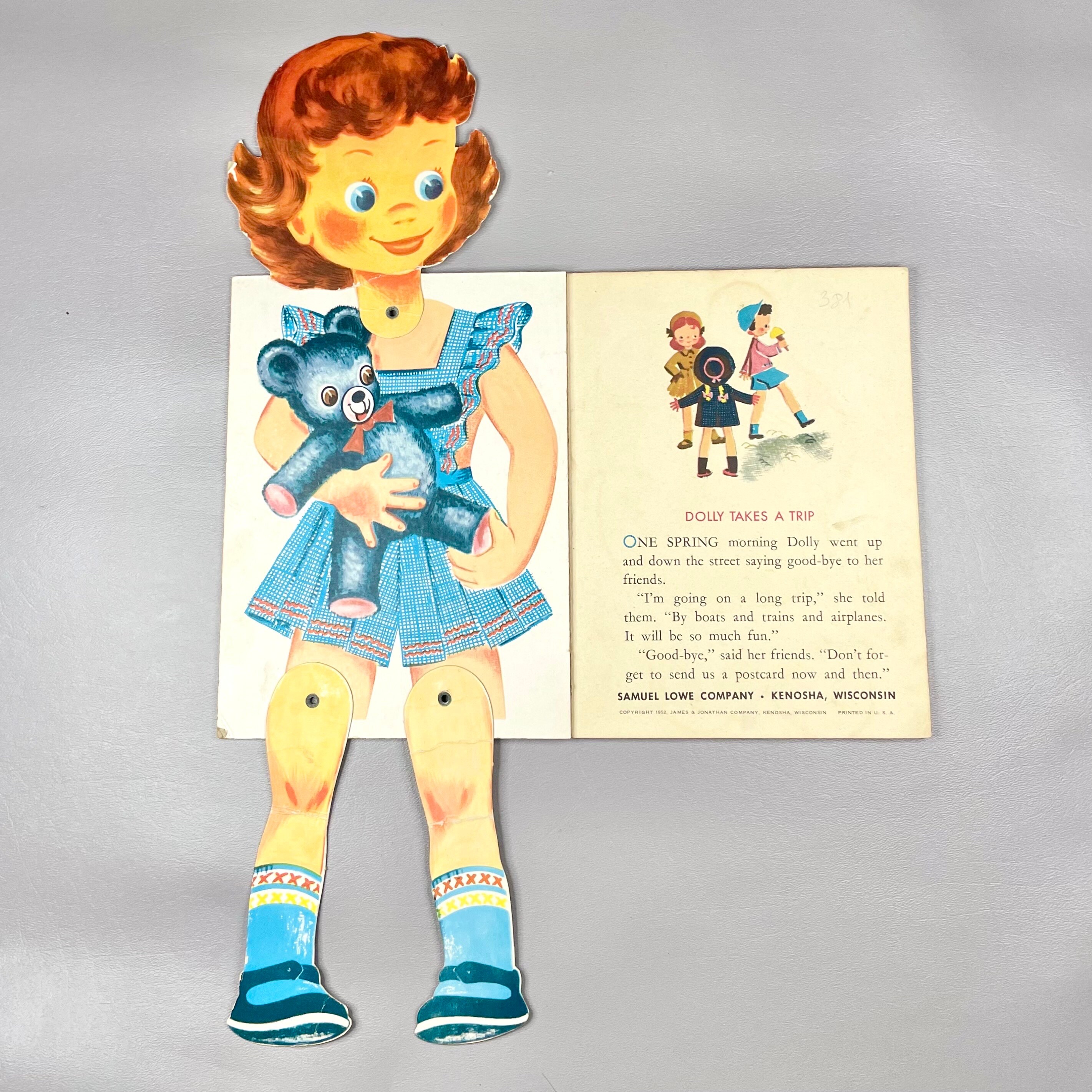 Vintage 1952 Little Golden Book: Dolly Takes a Trip, Cardboard Doll - Etsy