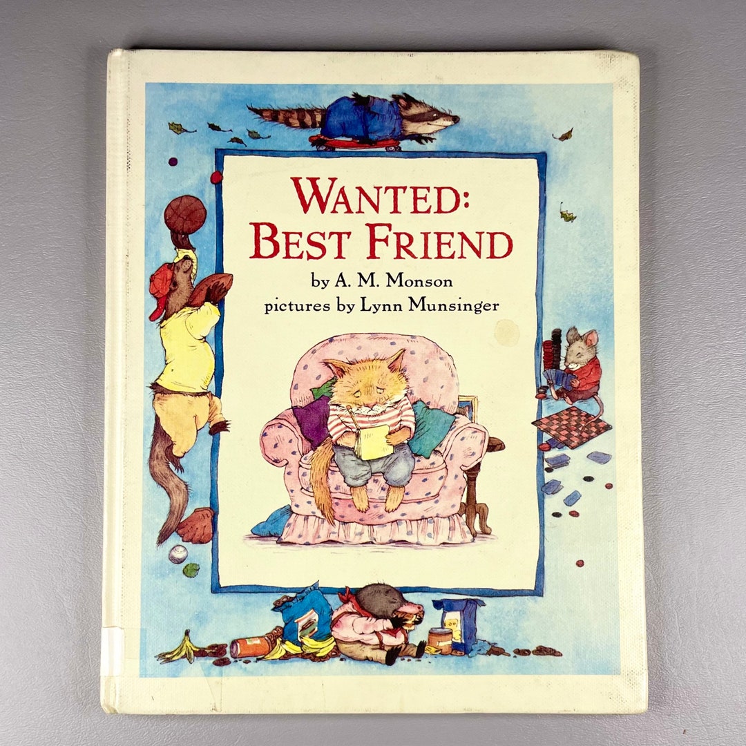 Vintage Book 1997 “wanted: Best Friend” by A.M. Monson, Hardcover Paper ...