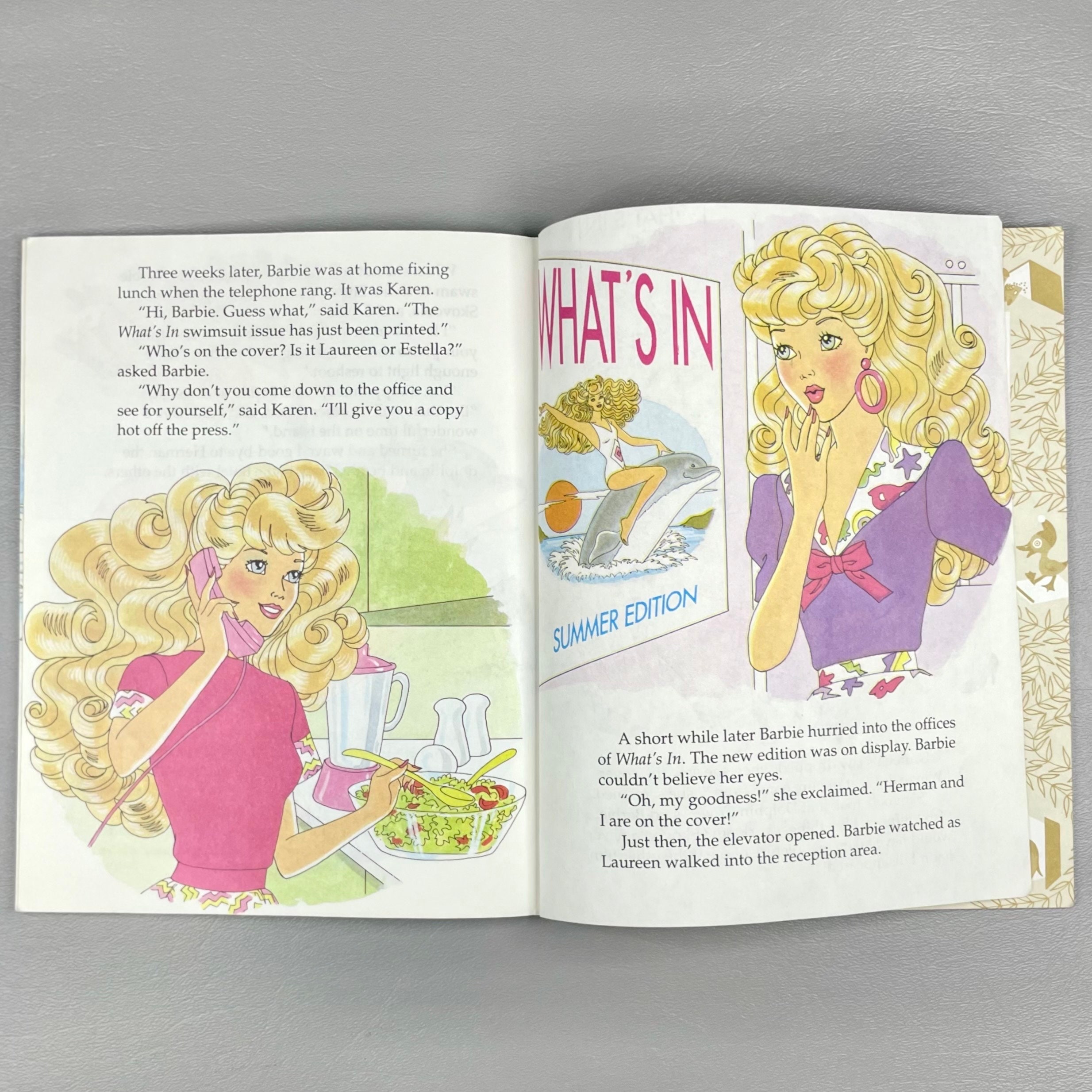 Vintage 1992 Little Golden Book “barbie the Big Splash”, Hardcover ...