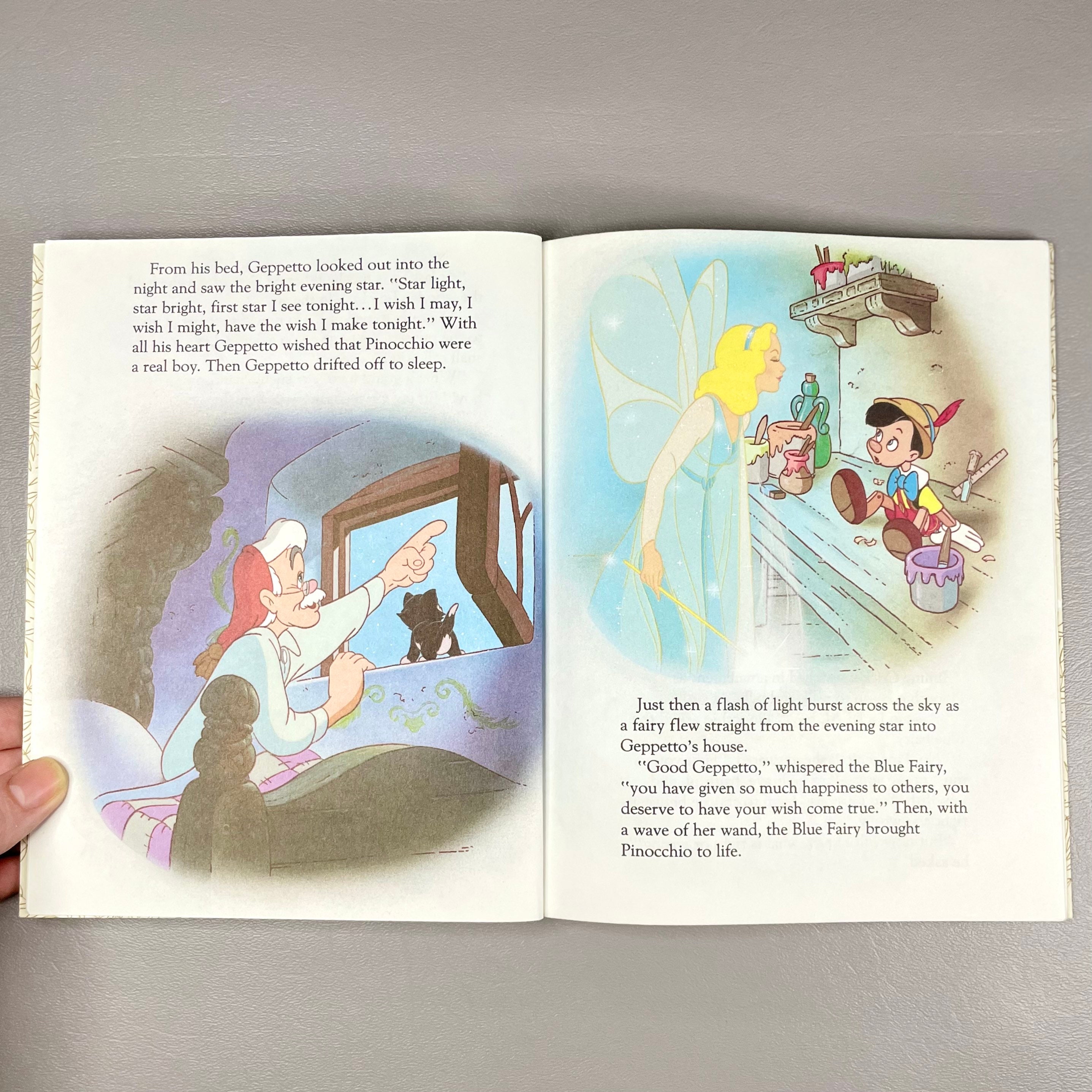 Vintage 1990 Little Golden Book Pinocchio, Walt Disney's Hardcover - Etsy