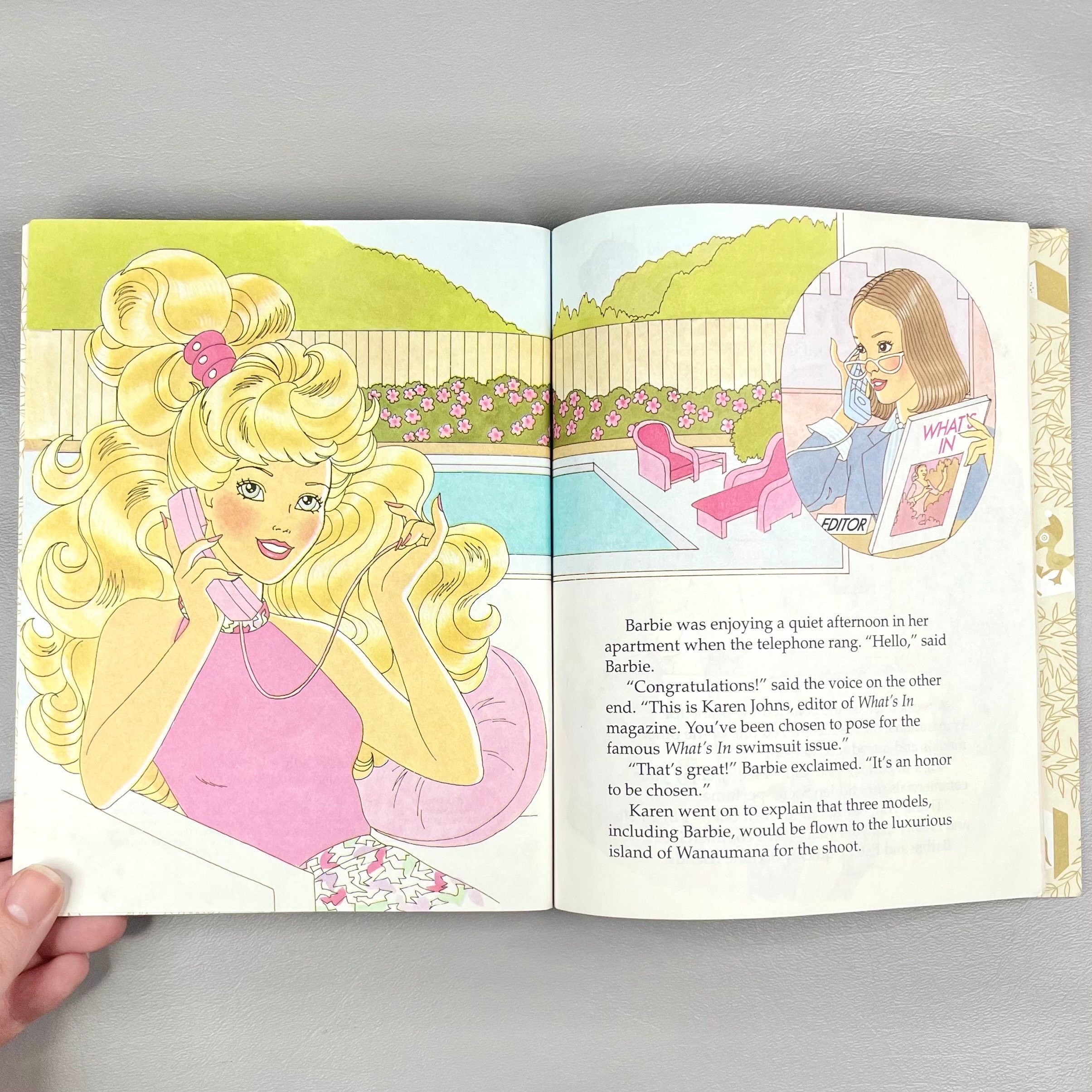 Vintage 1992 Little Golden Book “barbie the Big Splash”, Hardcover ...