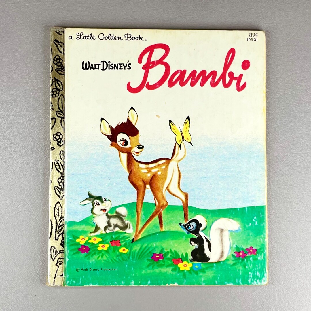 Vintage 1948 Little Golden Book “bambi” Walt Disney’s, Hardcover Paper ...