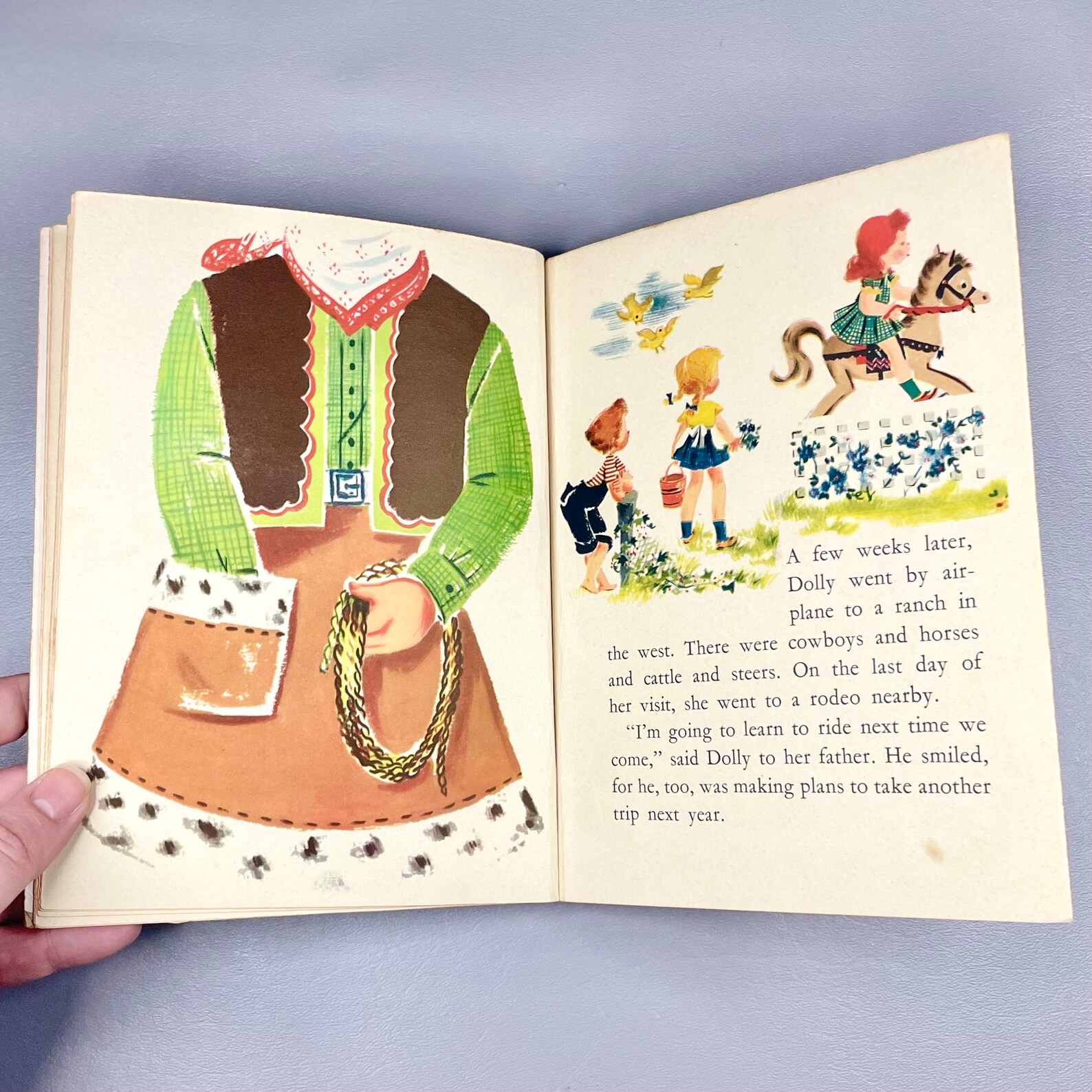 Vintage 1952 Little Golden Book: Dolly Takes a Trip, Cardboard Doll - Etsy