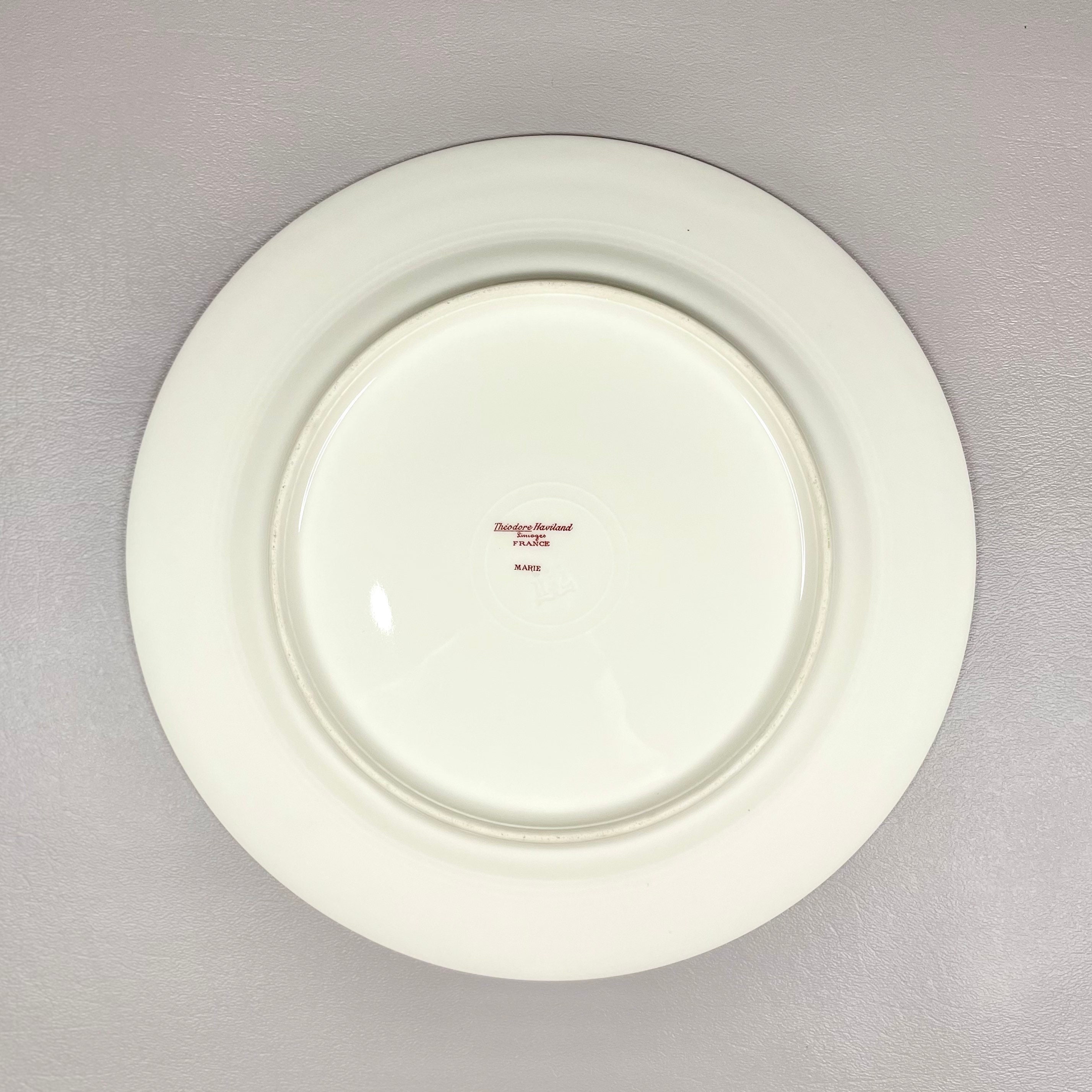Antique Limoges Theodore Haviland Diner Plate, Pink Roses on White 9 ...