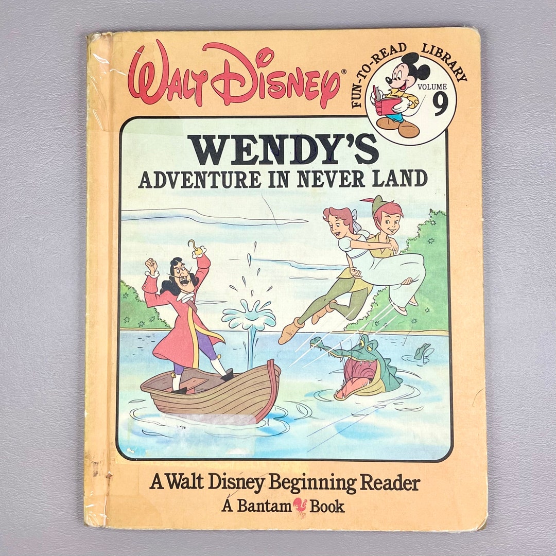 Vintage Book 1986 wendys Adventure in Never Land Walt Disney Volume 9 ...