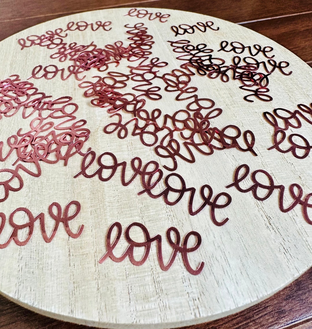 Rose Gold Love Party Foil Confetti Table Scatter - Etsy
