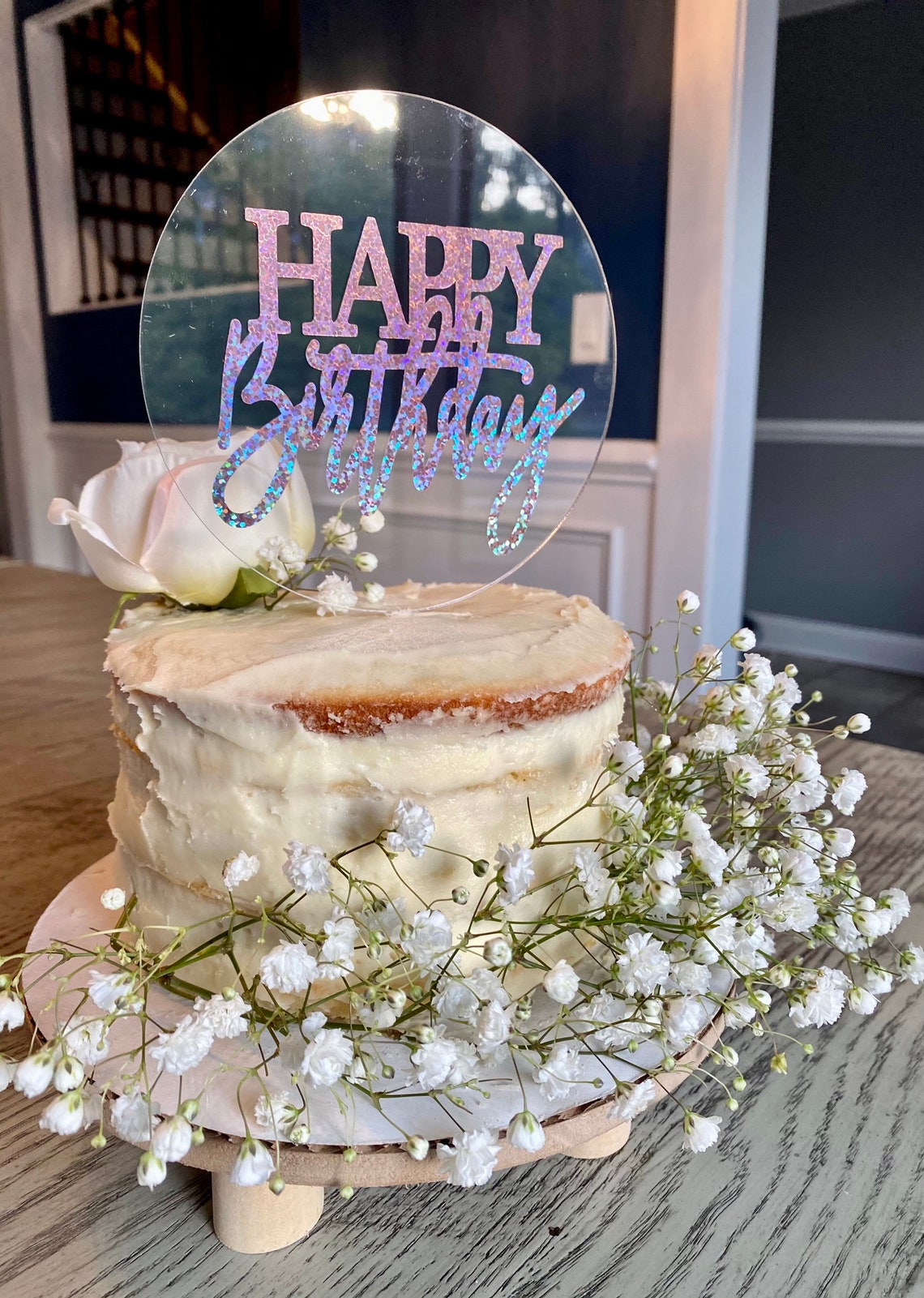 Acrylic Happy Birthday Cake Topper - Etsy