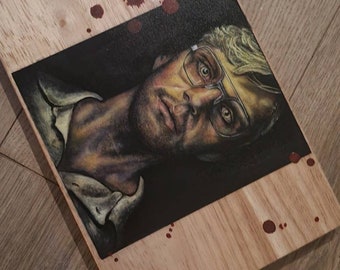 Evan Peters jeffrey Dahmer Coloured Pencil and Acrylic - Etsy UK