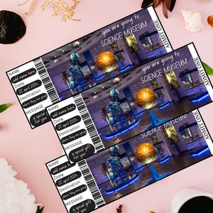 Science Museum Ticket Template, Science Museum Ticket, Editable ...