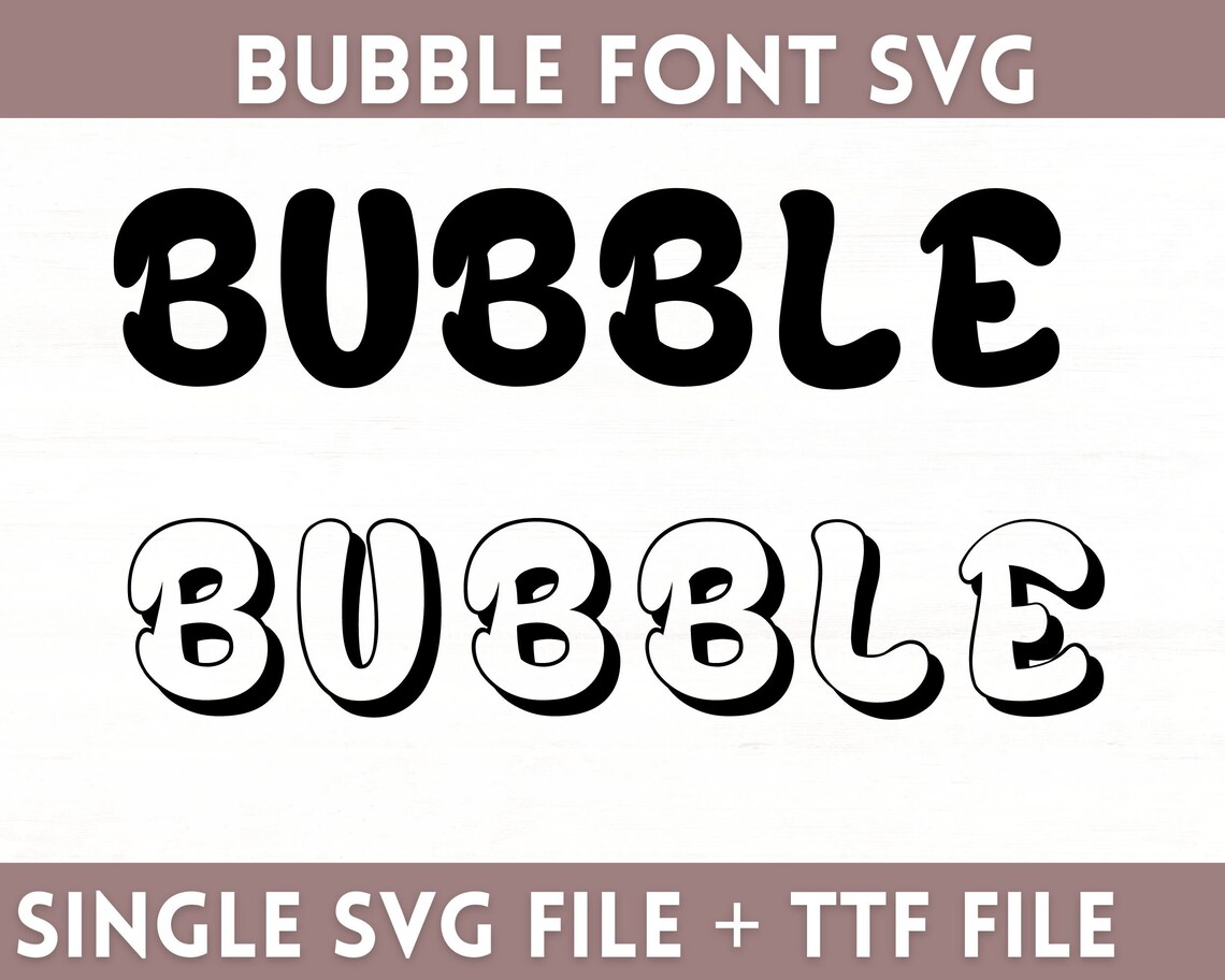 Groovy Bubble Font: Boho Cartoon Letters (digital Download) - Etsy