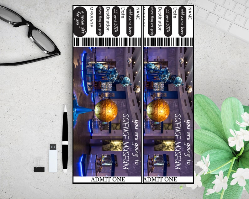 Science Museum Ticket Template, Science Museum Ticket, Editable ...