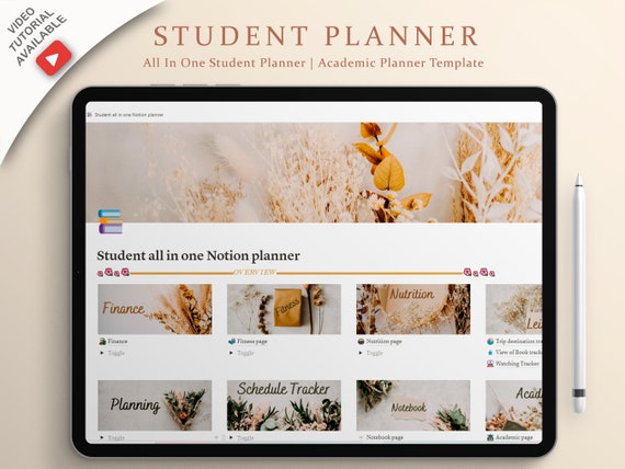 Notion Template College Notion Student Template Notion - Etsy