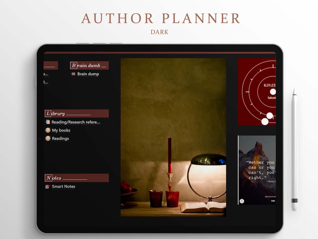 Notion Templates Author, Notion Template Author Planner, Digital Author ...