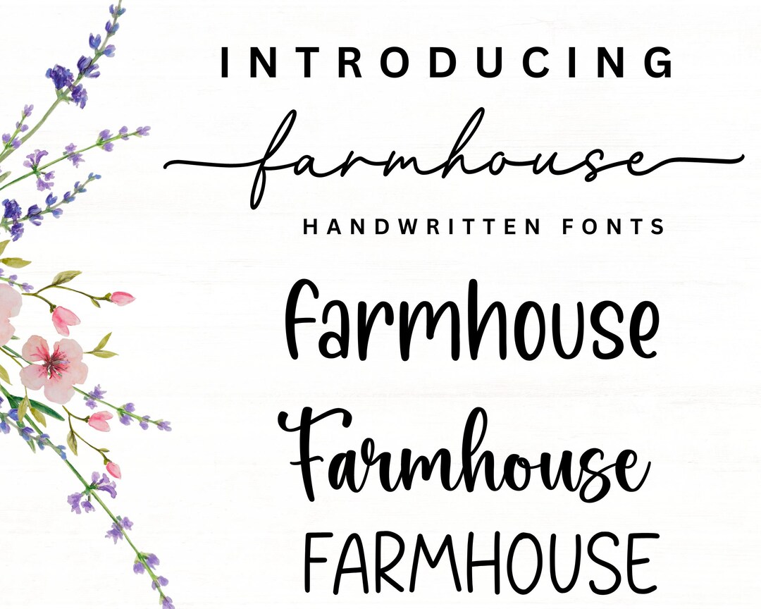 Farmhouse Script Font Bundle: SVG & TTF Fonts (digital Download) - Etsy