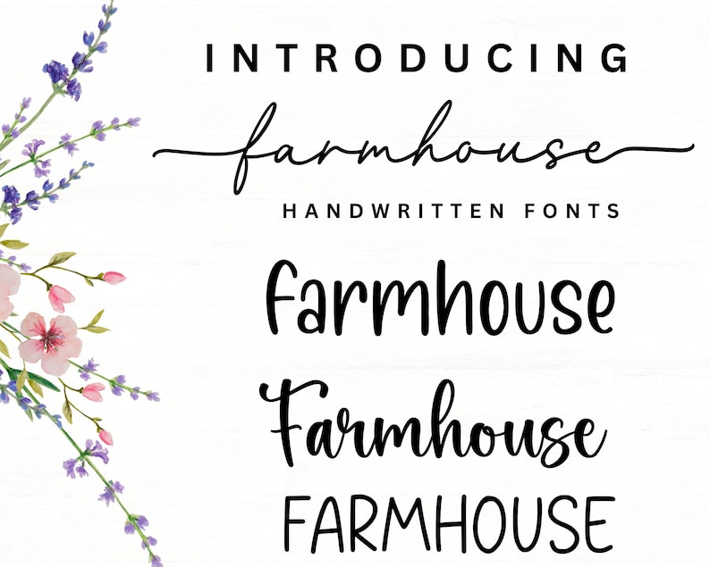 Farmhouse Script Font Bundle: SVG & TTF Fonts (digital Download) - Etsy