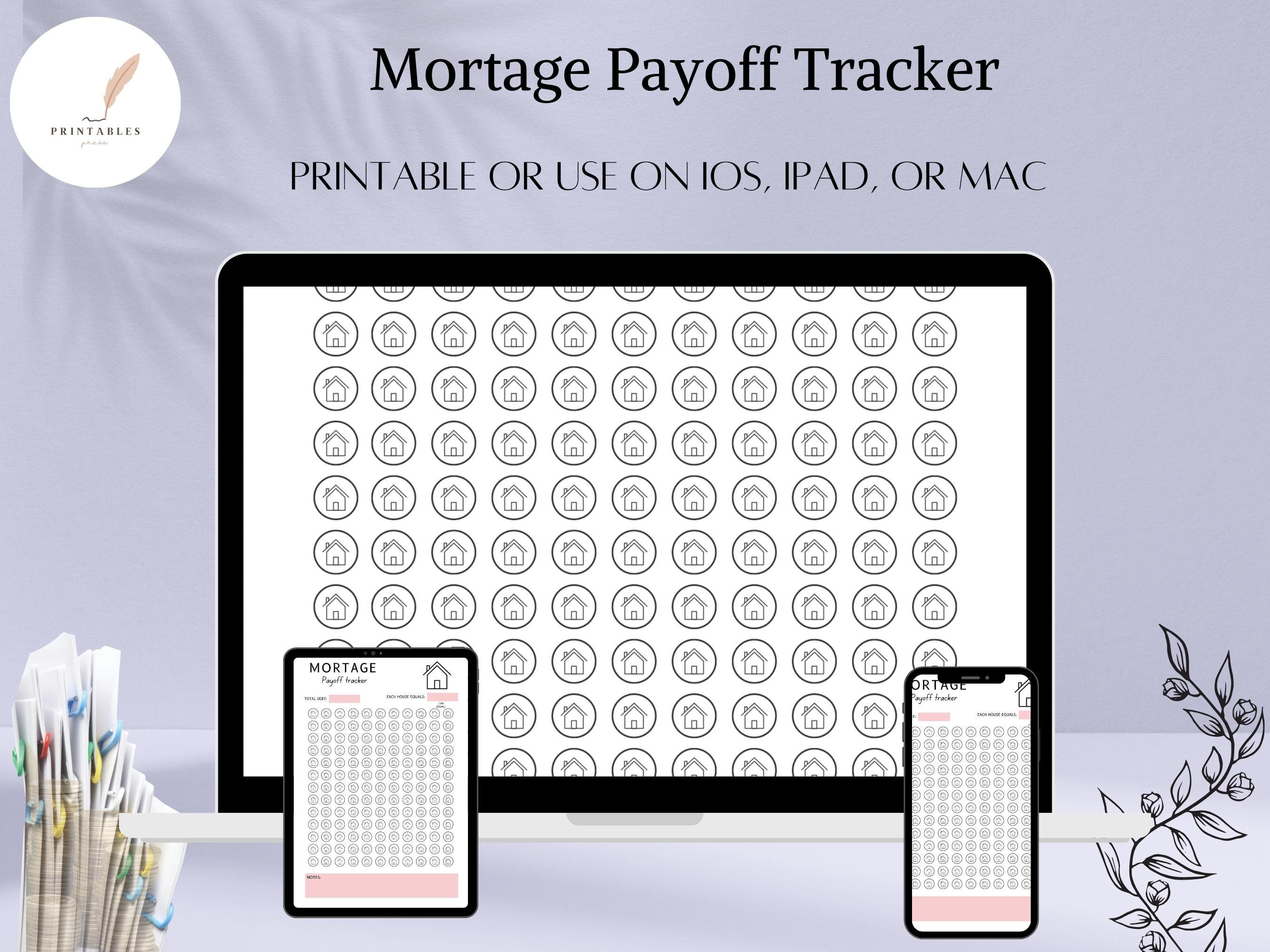 Mortgage Payoff Chart, Mortgage Tracker, Mortgage Payoff Tracker, House ...