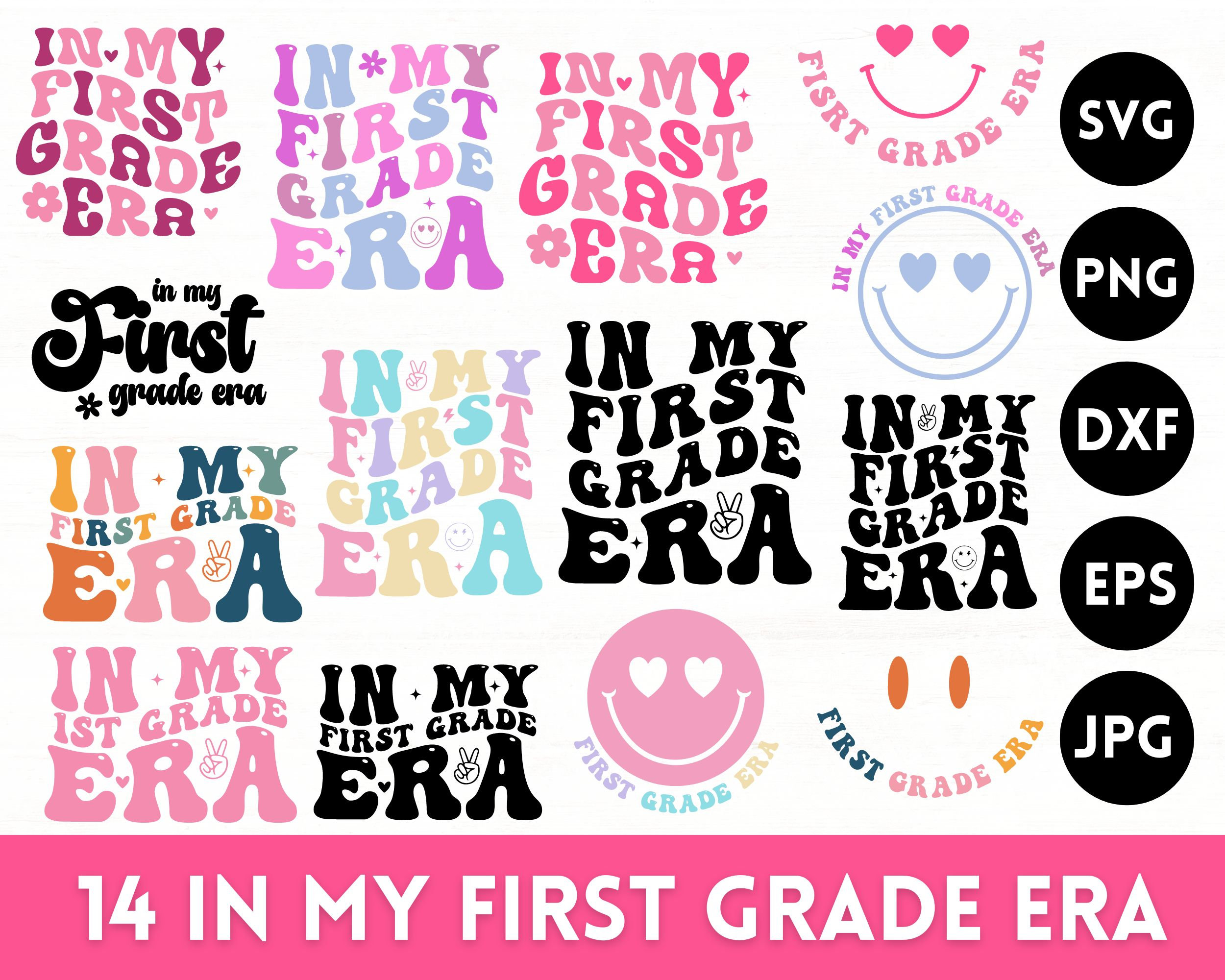 First Grade Era Svg Png: Back to School Designs (digital Download) - Etsy