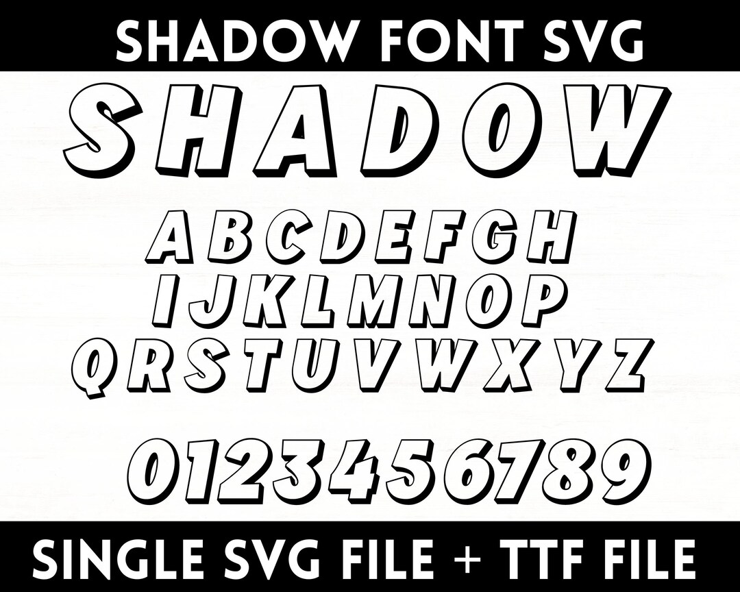 Shadow Font Svg, Shadow Letters Font, Shadow Cursive Font, Shadow Font ...
