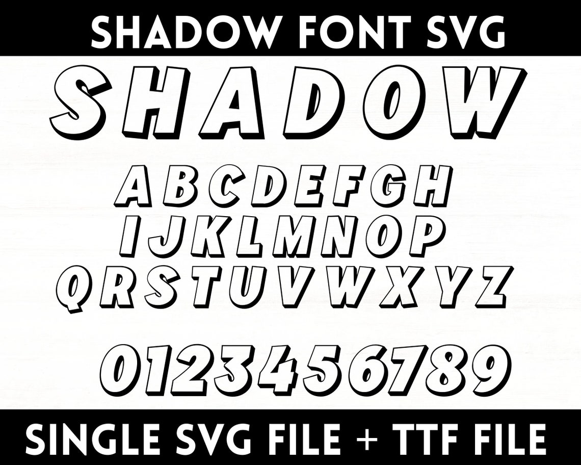 Shadow Font Svg, Shadow Letters Font, Shadow Cursive Font, Shadow Font ...