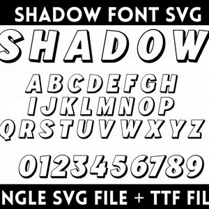 Shadow Font SVG: Cursive & Block Alphabet Letters (digital Download) - Etsy