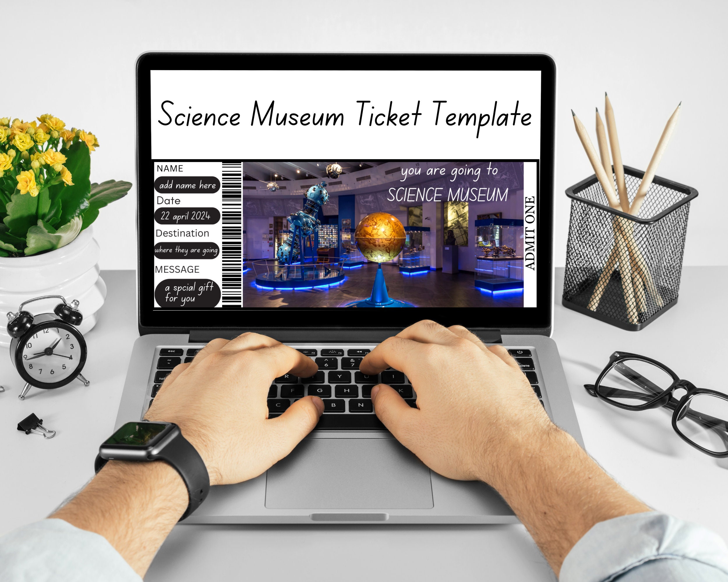Science Museum Ticket Template, Science Museum Ticket, Editable ...