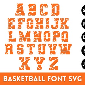 Basketball Font Svg, Basketball Alphabet Svg, Birthday Party, Sports ...