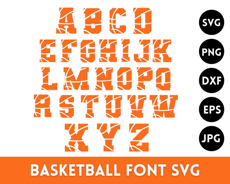Basketball Font Svg, Basketball Alphabet Svg, Birthday Party, Sports ...