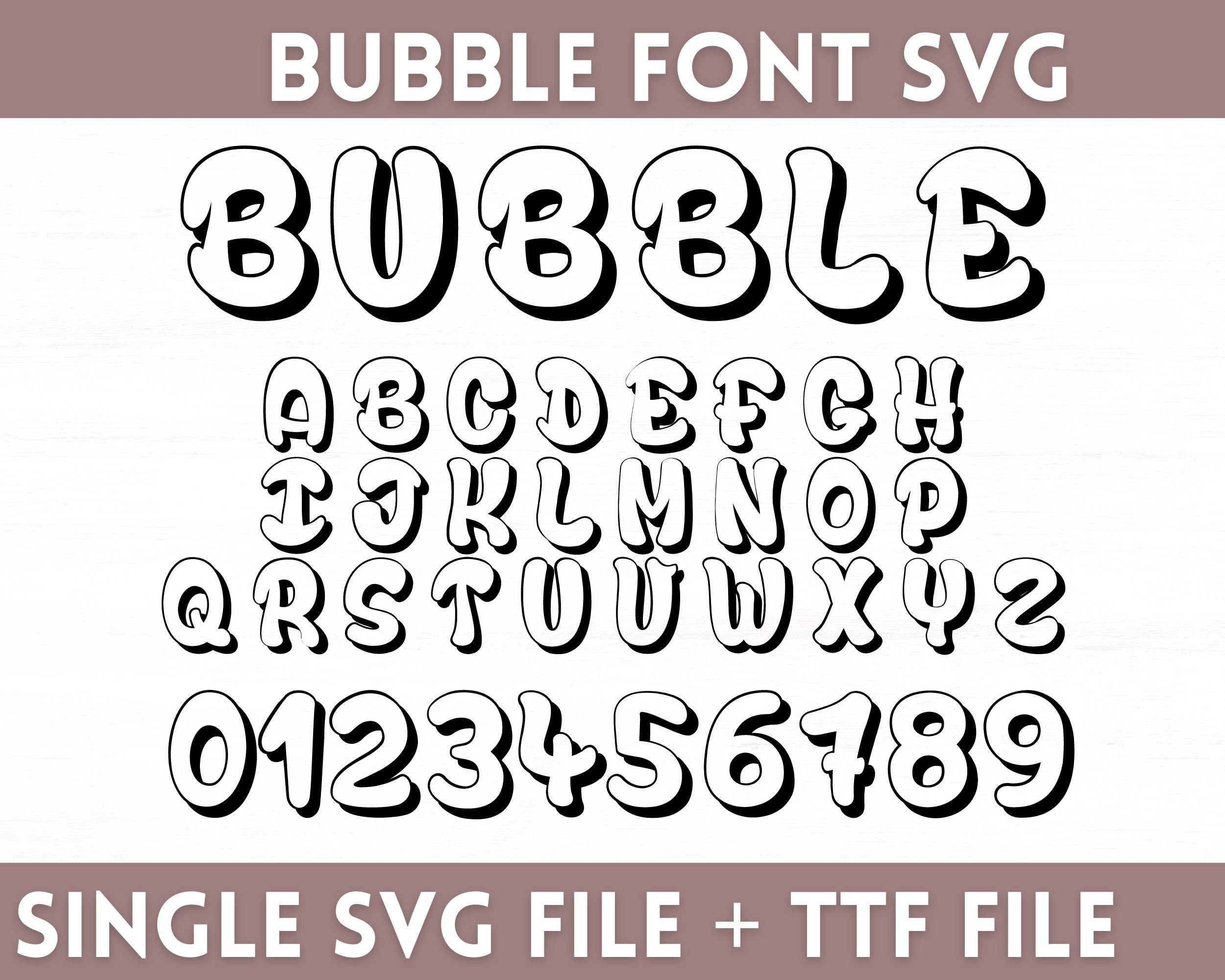 Bubble Font, Bubble Letters, Bubble Cartoon Font, Font, Boho Style ...