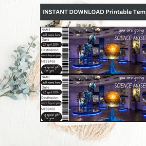 Science Museum Ticket Template, Science Museum Ticket, Editable ...