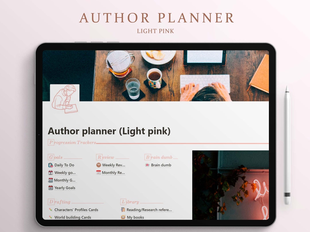 Notion Templates Author, Notion Template Author Planner, Digital Author ...