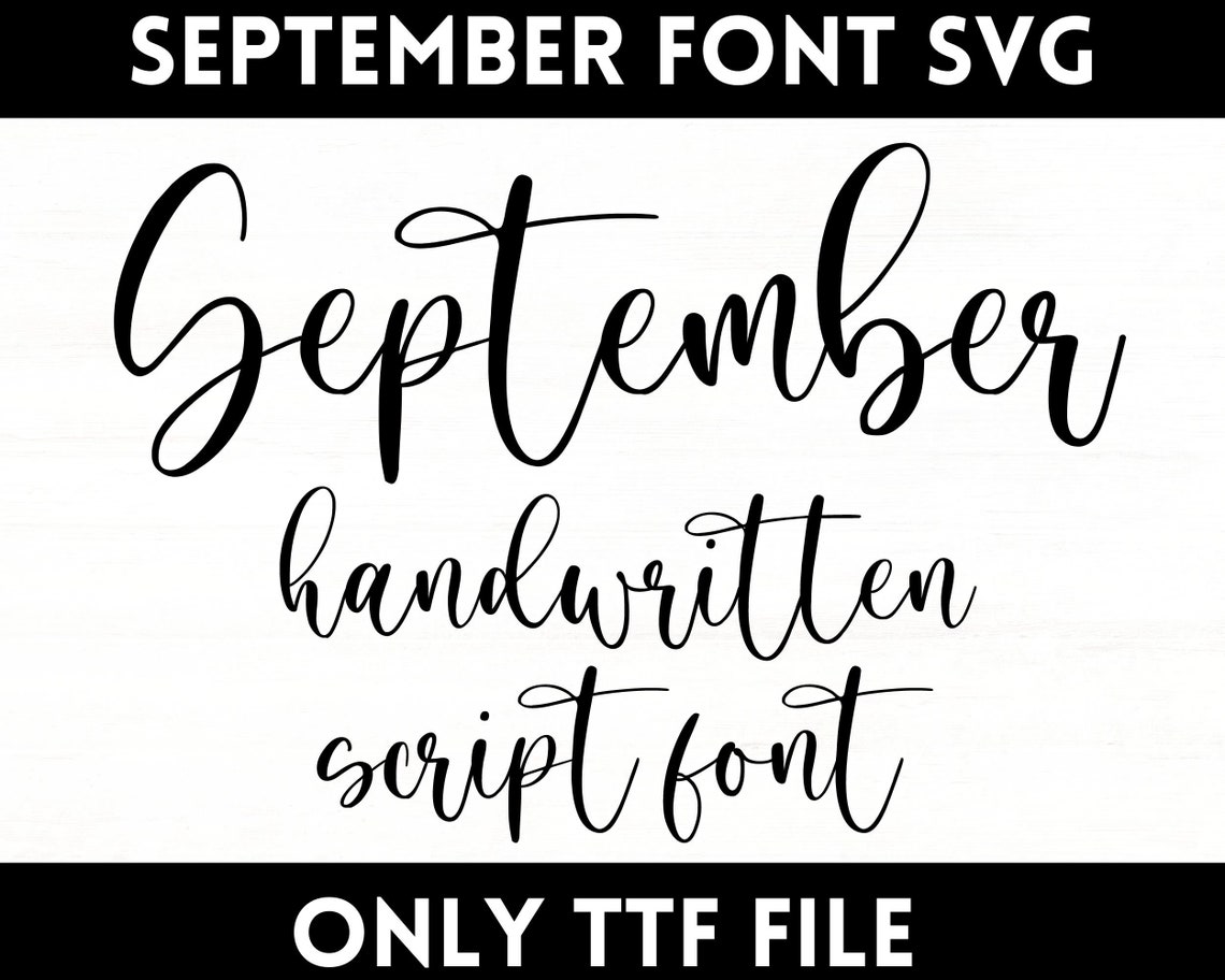 September Font, Script Font, Cricut Fonts, Cute Fonts, Modern Font ...