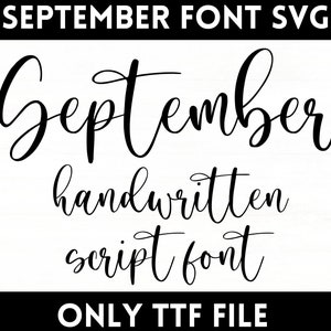September Font, Script Font, Cricut Fonts, Cute Fonts, Modern Font ...