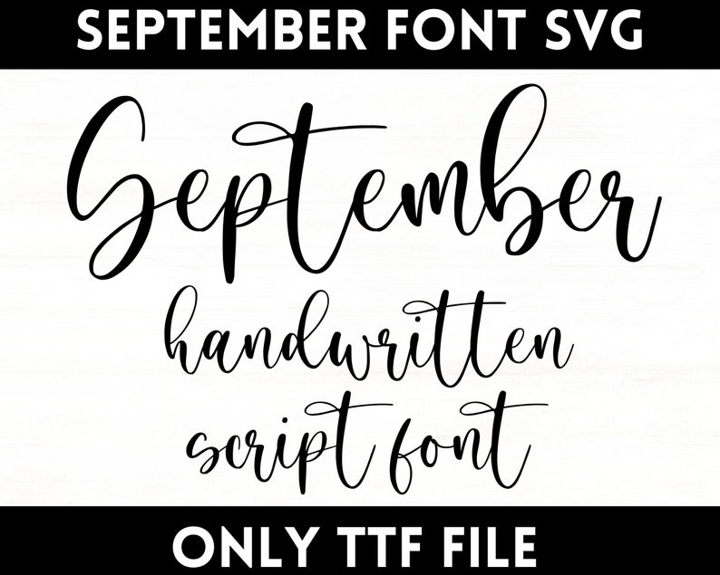 September Font, Script Font, Cricut Fonts, Cute Fonts, Modern Font ...