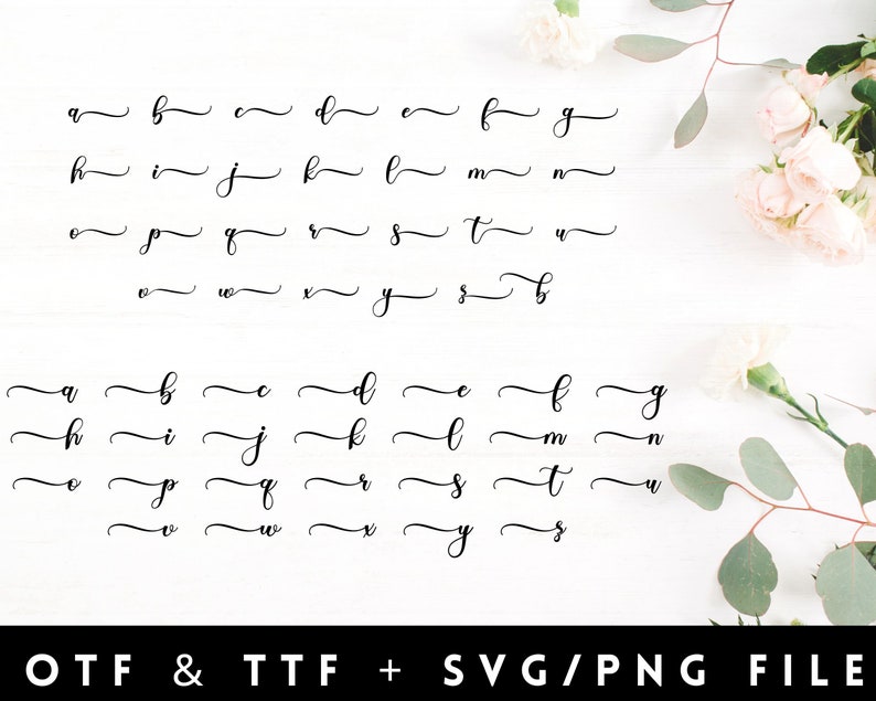 Wedding Font With Tails Cursive Font, Calligraphy Font, Cut Calligraphy ...