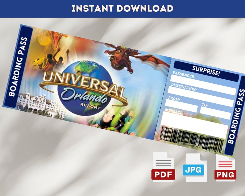 Surprise Trip Ticket Template: Editable Boarding Pass (PDF) - Etsy