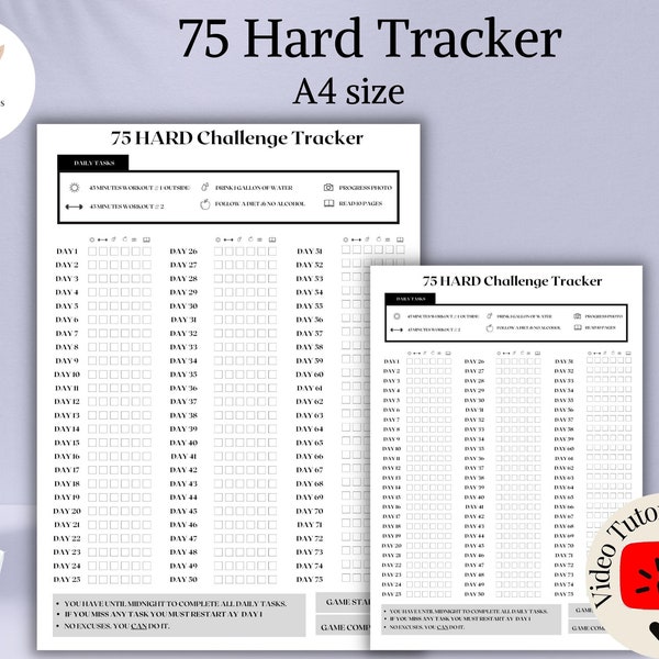75 Hard Printable - Etsy