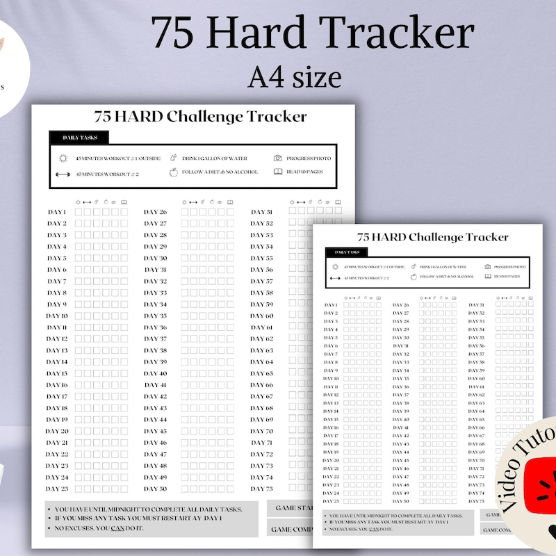 75 Hard Printable - Etsy