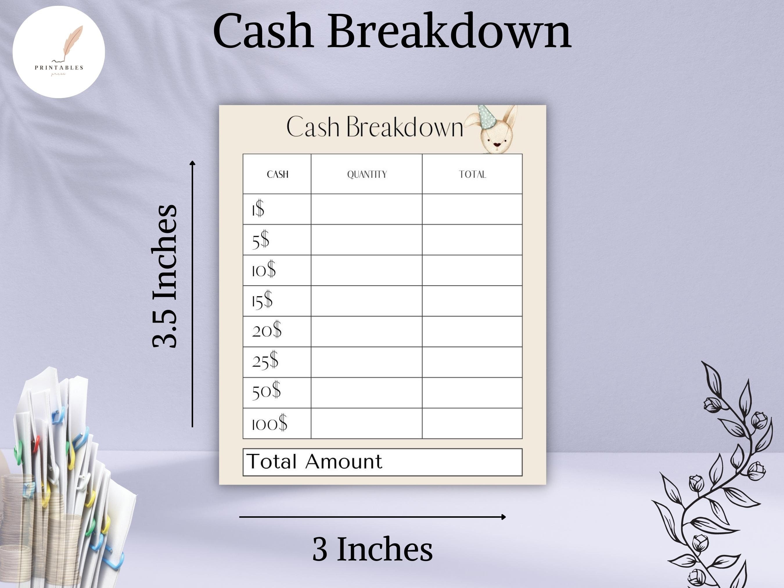 Paycheck Breakdown, Cash Envelope Inserts, Cash Envelopes Labels, Cash ...